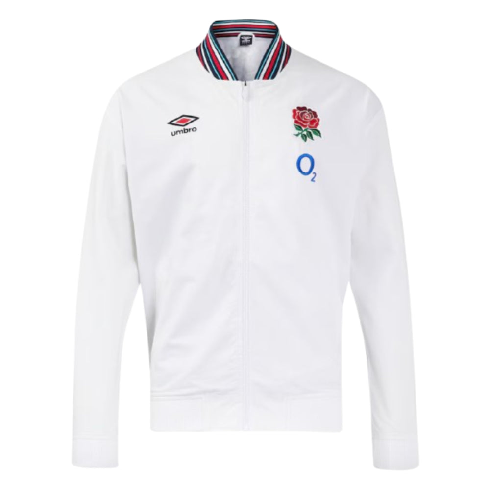 2024-2025 England Rugby Anthem Jacket O2 (White) - Kids
